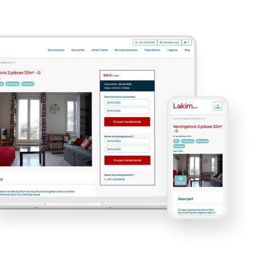 Agence Shokola - refonte du site de Lokim